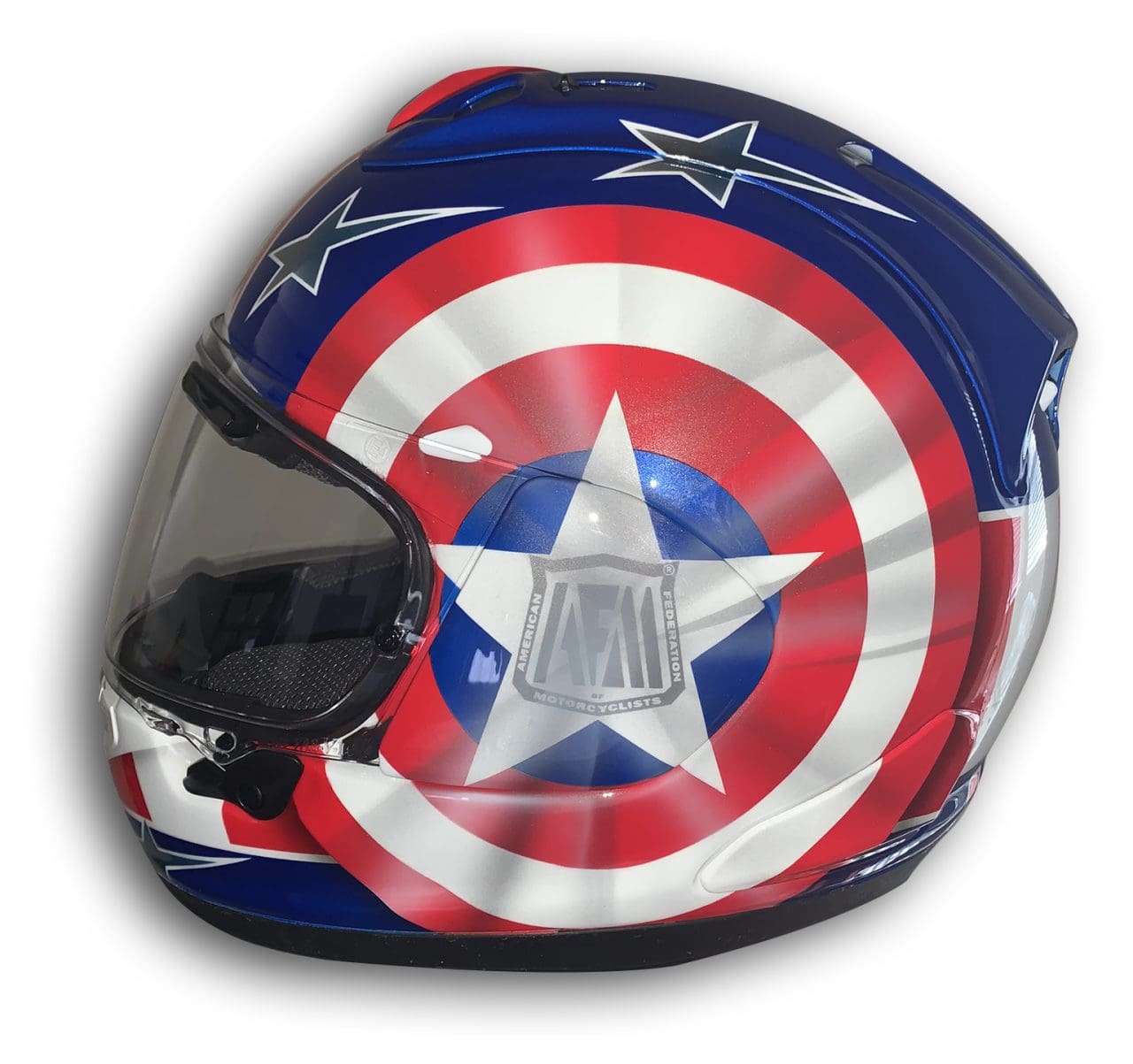 Blog Captain America Helmet - Custom Helmet Painting - DB Customs