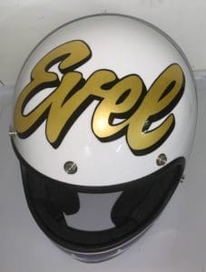 Evel Kneivel Helmet-Custom-Evel Replica Painted Perfection
