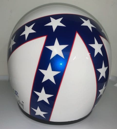 Evel Kneivel Helmet-Custom-Evel Replica Painted Perfection