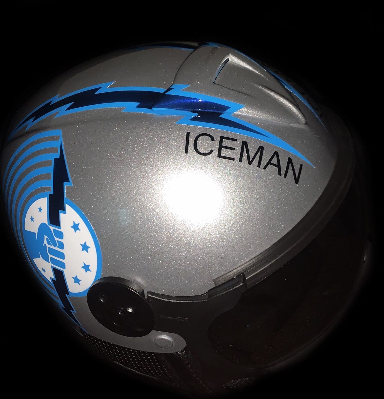 Top Gun Iceman Helmet - Custom Helmet Painting & Airbrushing