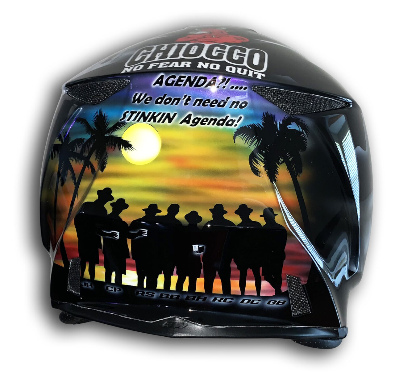 Custom Helmet Painting -Panama Party - Custom Helmet Painting - DB Customs