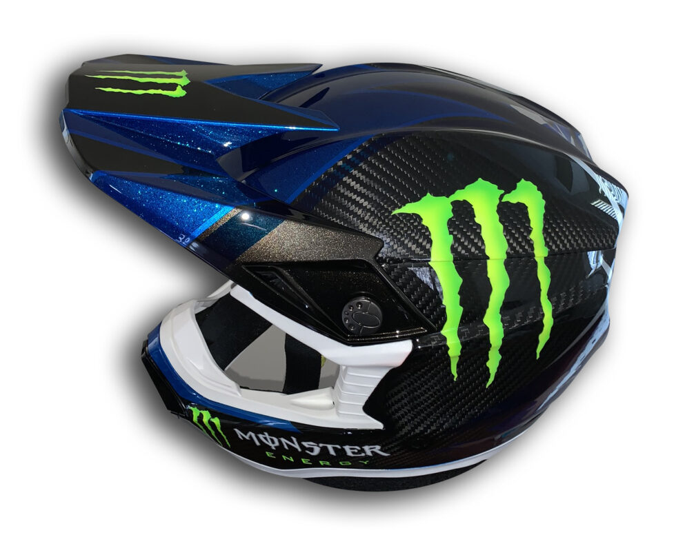 Monster Energy Supercross Helmet - Custom Helmet Painting